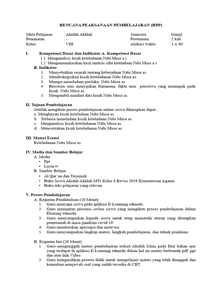 Keteladanan-Nabi-Musa-As Aruna Idham | PDF | Karier & Perkembangan | Perjalanan