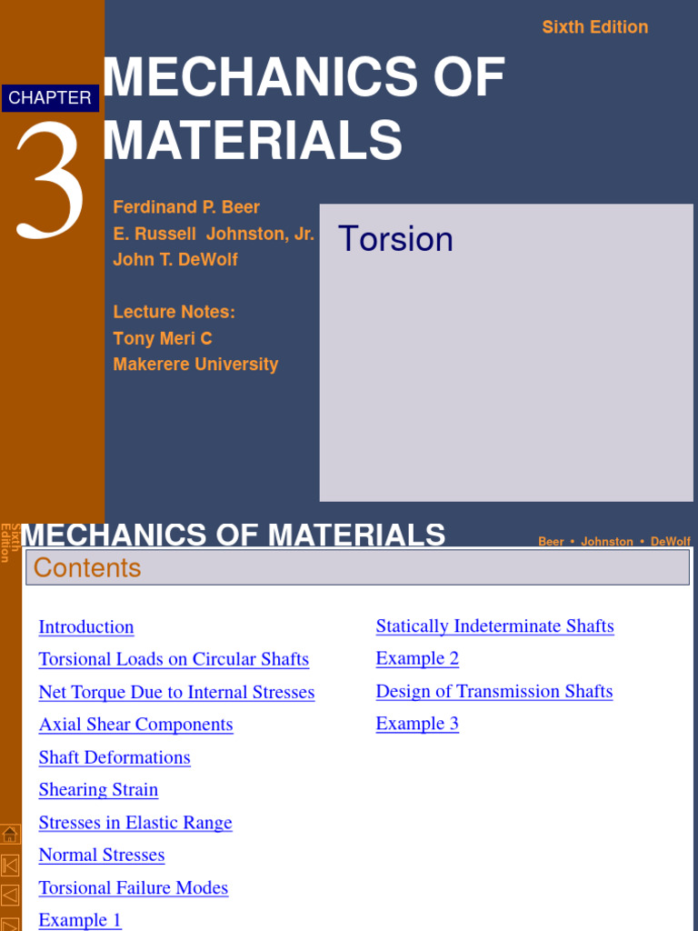 3 Torsion | PDF | Stress (Mechanics) | Strength Of Materials