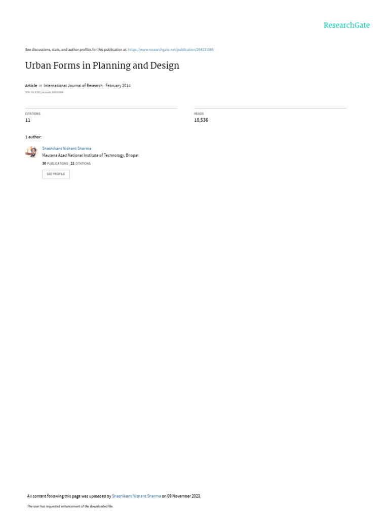 Urban Forms in Planning and Design | PDF | Urban Planning | Urban Sprawl