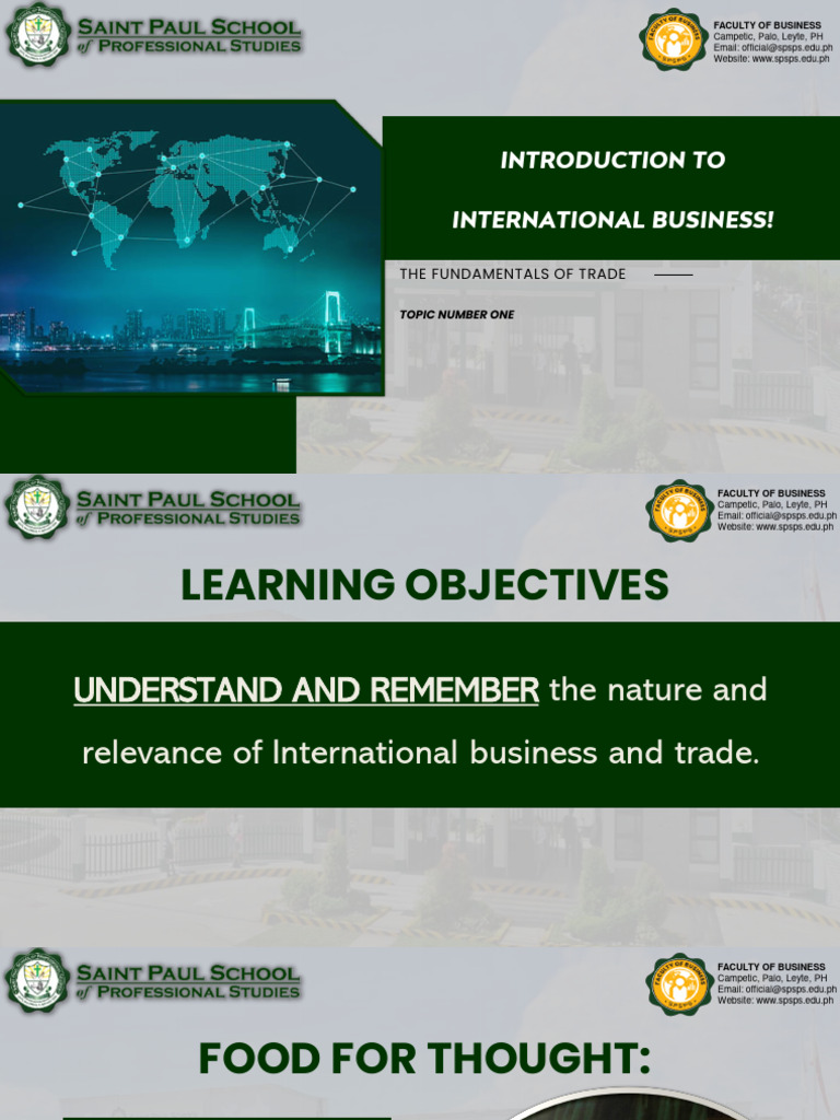 Fundamentals of International Business | PDF | Business | Logistics