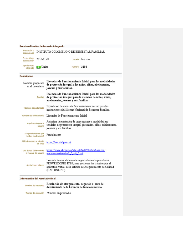 Licencia de Funcionamiento Del SNBF Version 2 - Consulte | PDF ...