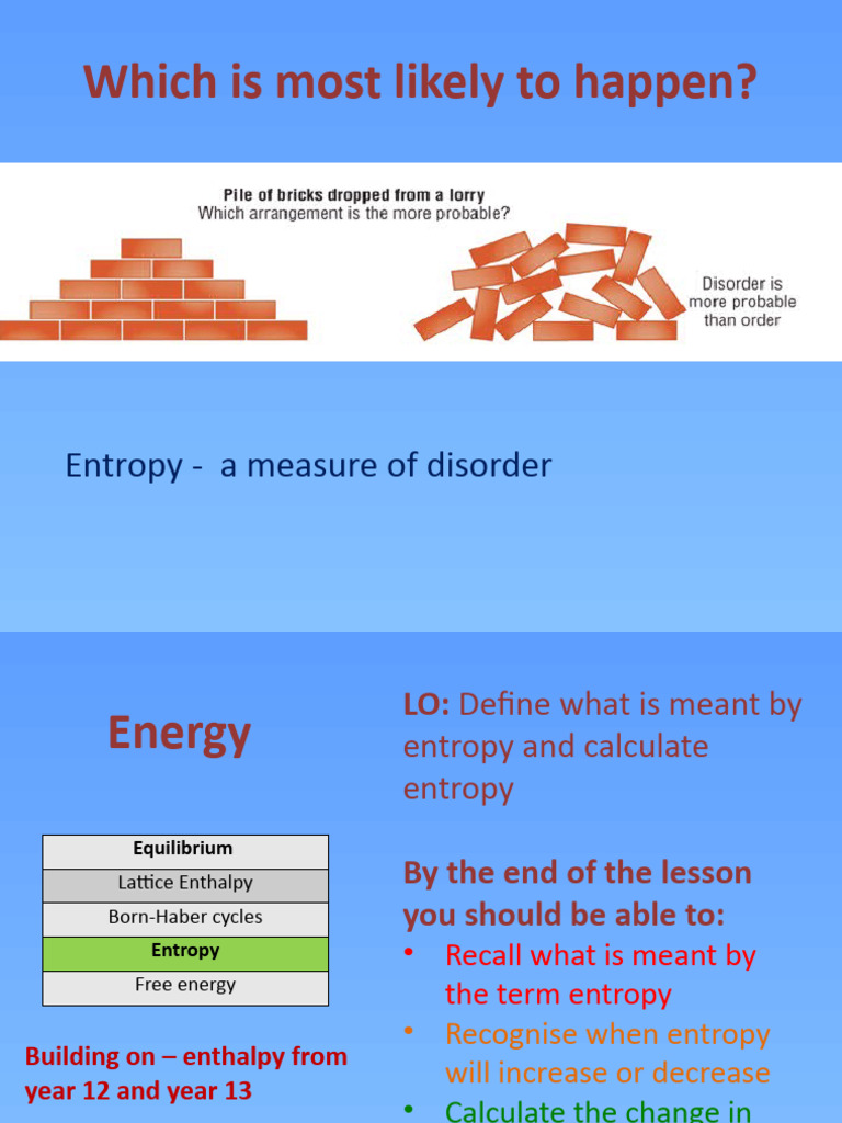 Entropy and Free Energy 2 | PDF | Gibbs Free Energy | Entropy