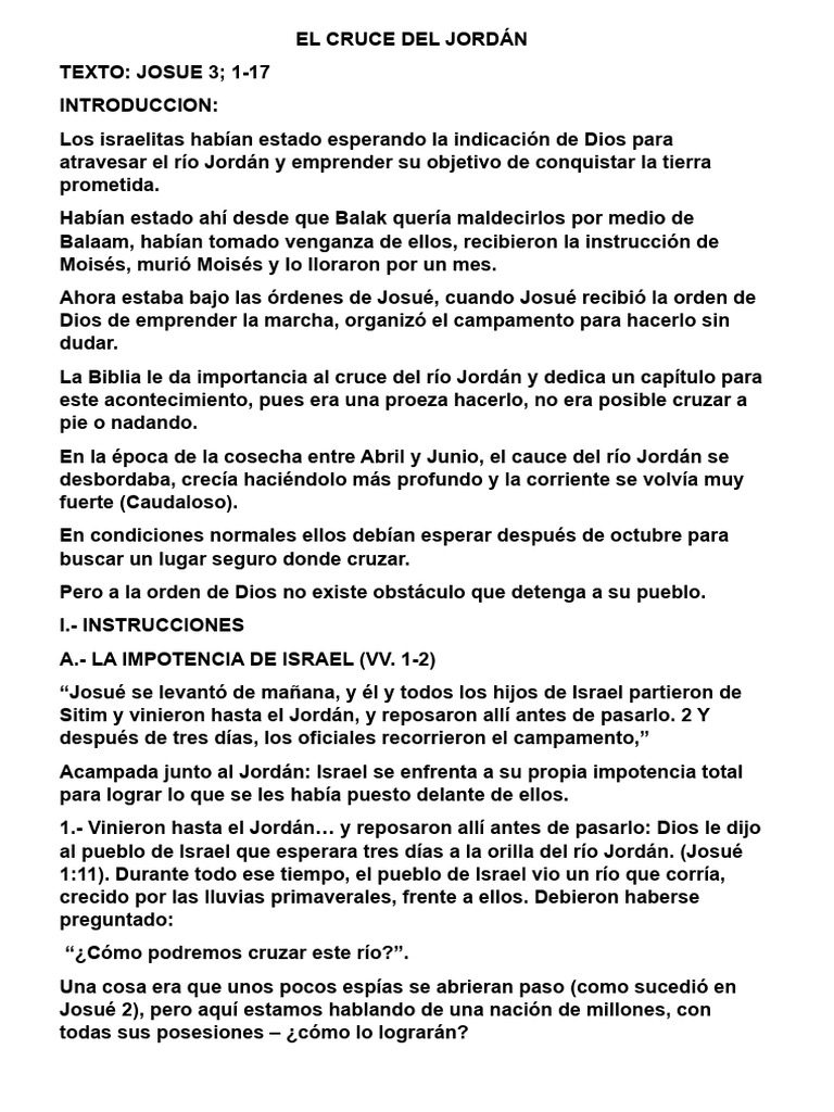 EL CRUCE DEL JORDÁN | PDF | Arca de la Alianza | Joshua