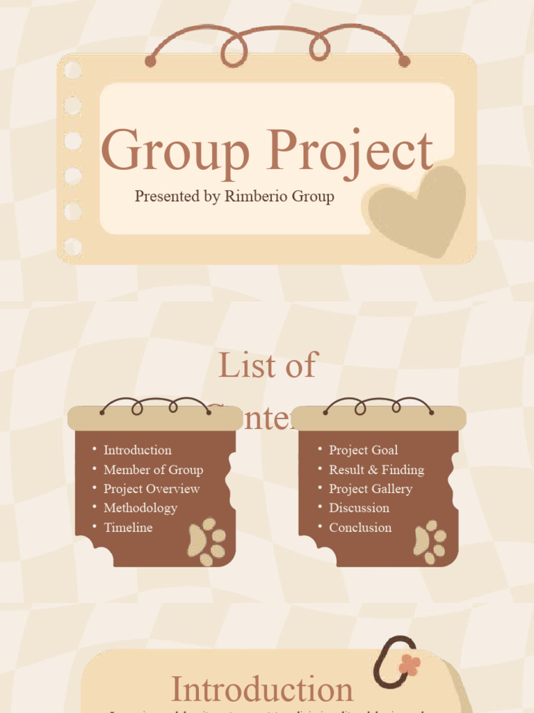 Brown Cute Simple Group Project Presentation | PDF