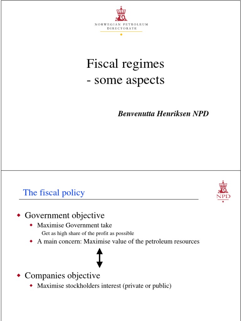 Key Aspects of Fiscal Regimes in Oil | PDF | Net Present Value | Taxes