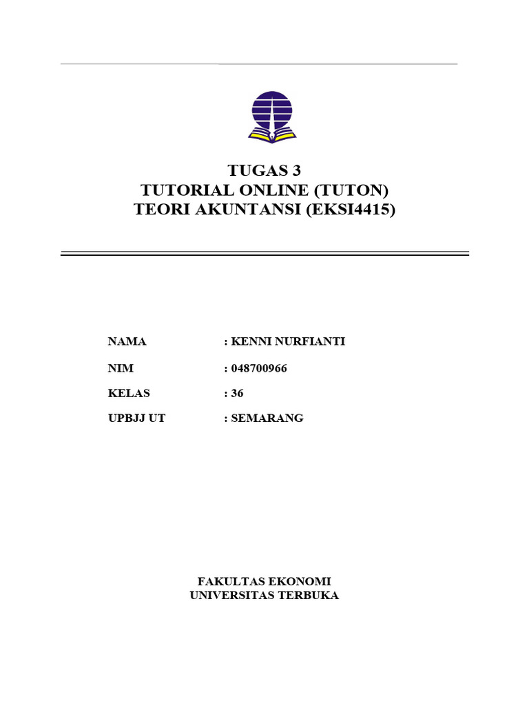 Kenni Nurfianti-048700966-T3-EKSI4415 | PDF | Karier & Perkembangan