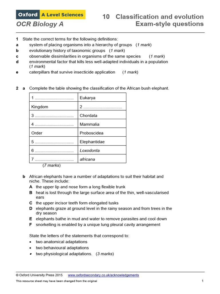Kerboodle Biology Exam Questions | PDF | Nucleic Acid Sequence | Elephant