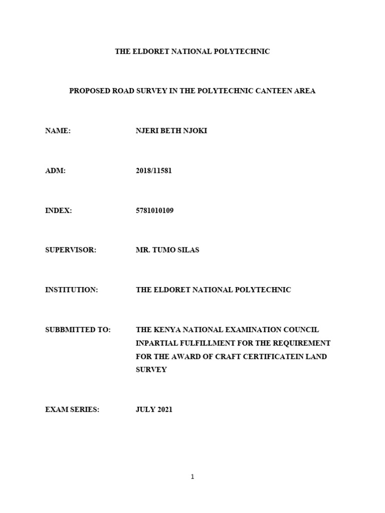 NJOKI Project | PDF | Surveying