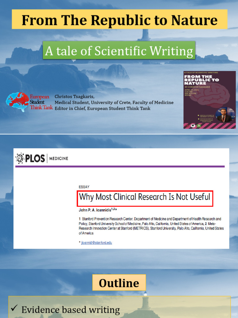 Scientific Writing | PDF | Evidence Based Medicine | Scholarly ...