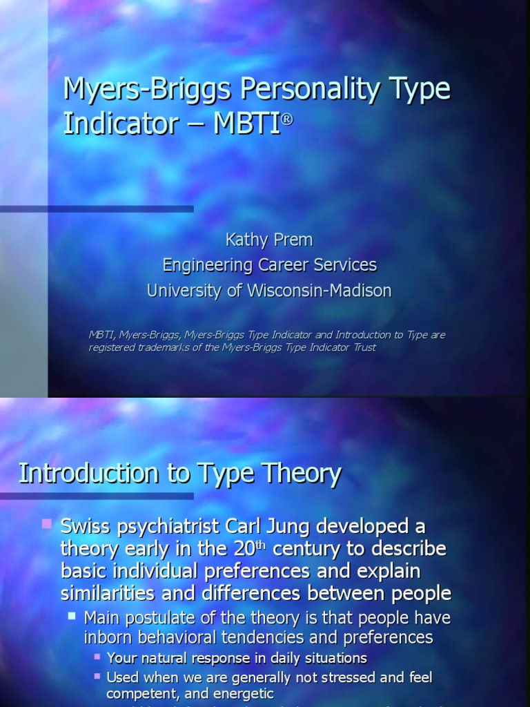 Myers-Briggs Personality Type Indicator - MBTI | PDF | Extraversion And Introversion ...