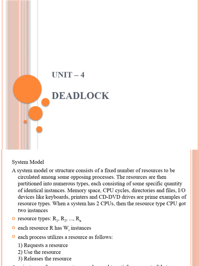 Deadlock Pdf Process Computing Concurrency Computer Science