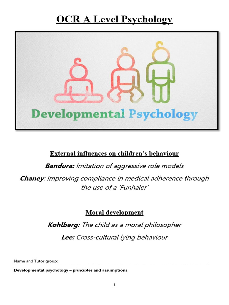 Developmental Psychology Booklet | PDF | Developmental Psychology ...