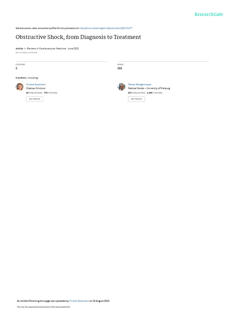 Obstructive_Shock_from_Diagnosis_to_Treatment | PDF | Shock ...