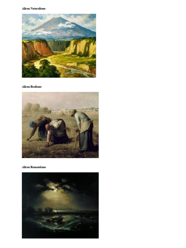 Aliran Naturalisme | PDF