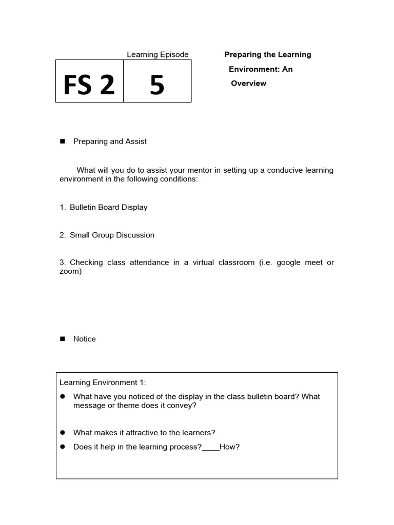 FS 2 Episode 5 | PDF | Learning | Teachers
