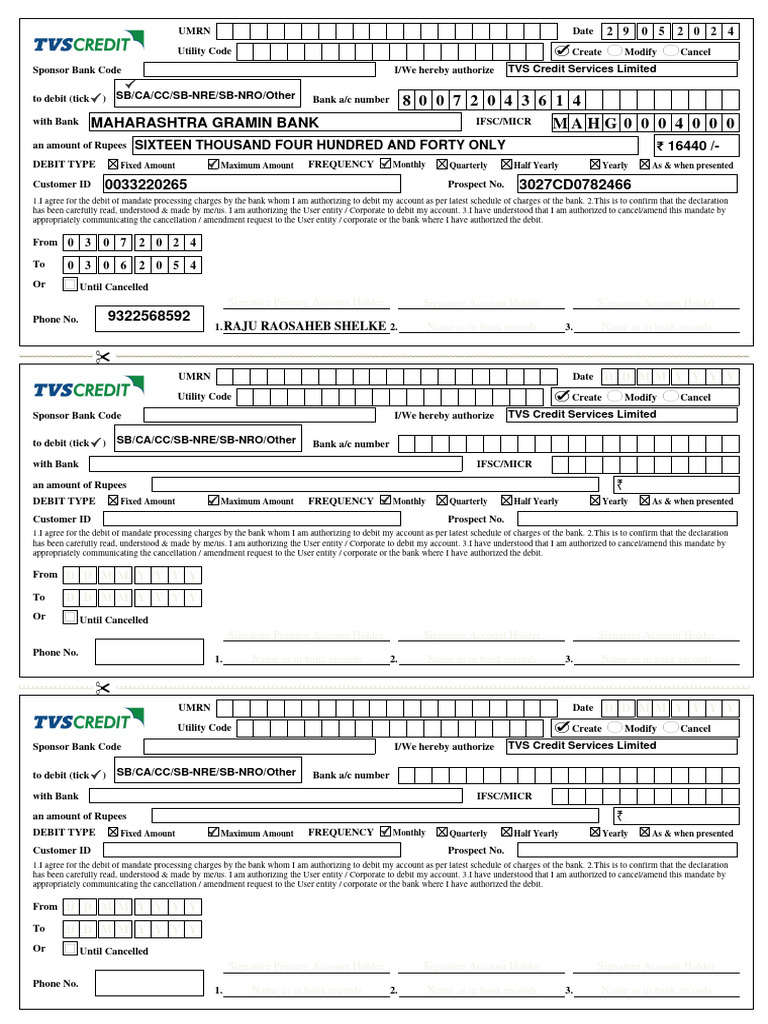 ACH_FORM | Download Free PDF | Debit Card | Banks