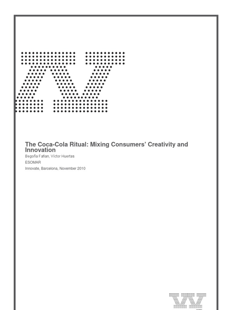 The Coca-Cola Ritual Mixing Consumers' Creativity and Innovation | PDF ...