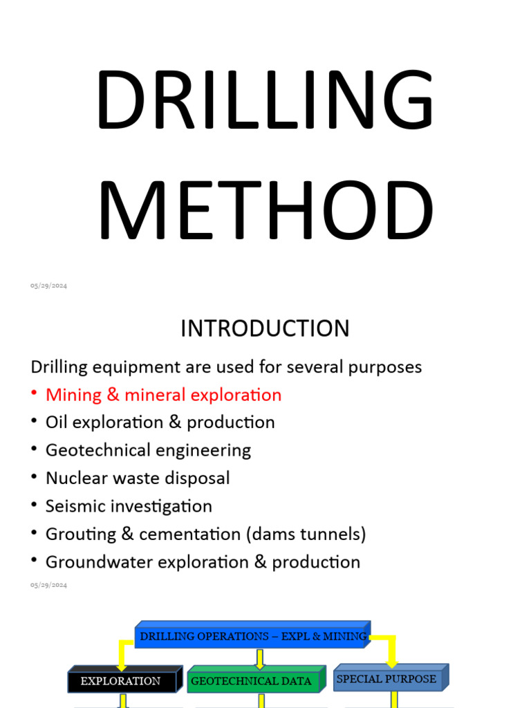 Lecture 4 - Drilling Methods | PDF | Drilling Rig | Drill