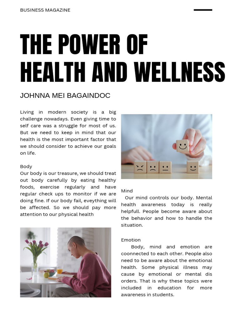 The Power Of Health And Wellness Pdf Dietary Supplements Meal