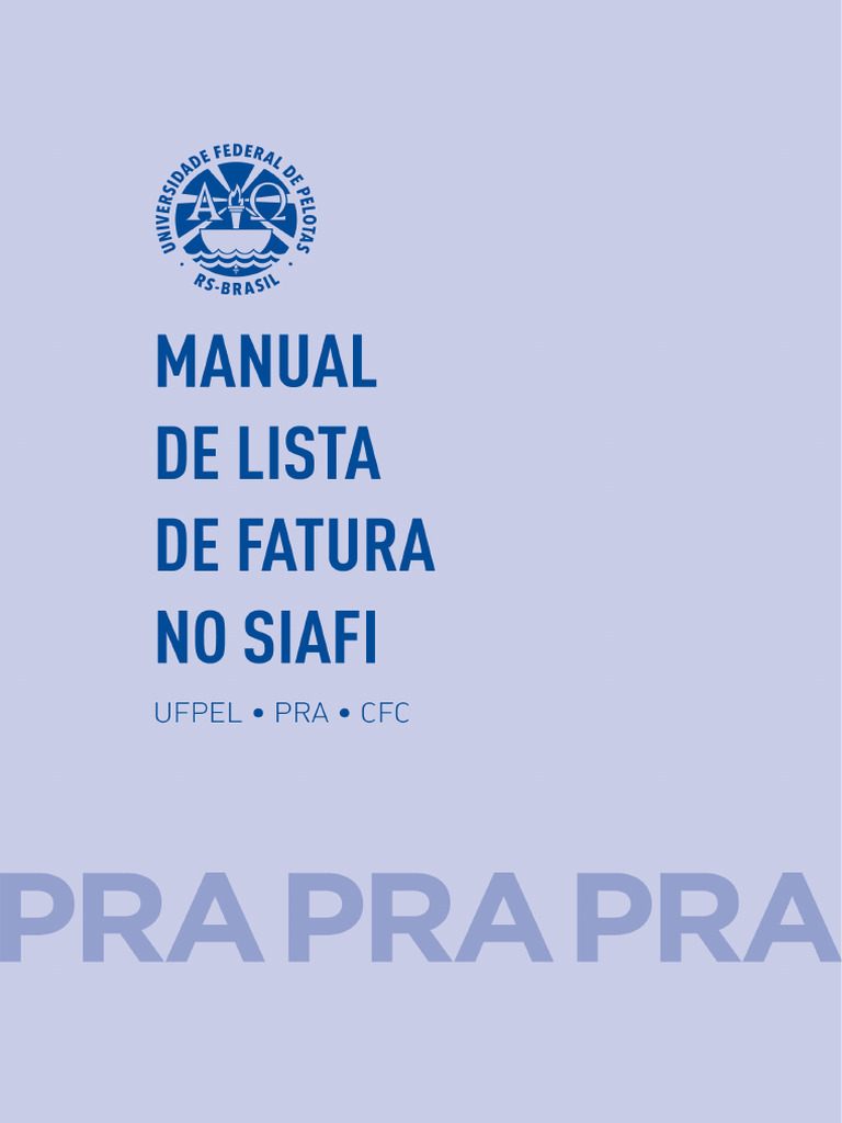 Manual de Lista de Fatura No SIAFI | PDF | Código de barras | Contabilidade