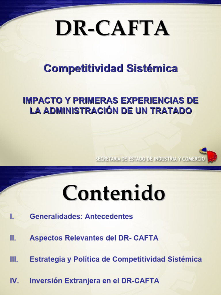 DR-CAFTA Melanio - Paredes | PDF | aduana | Economias