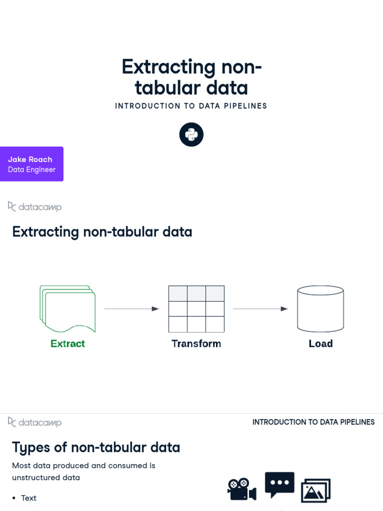 Non-Tabular Data Extraction Guide | PDF | Json | Databases