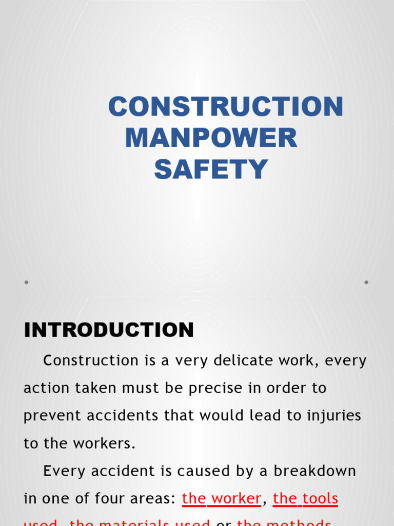 Construction-Manpower-Safety-REport-kay-Mam-Vane | PDF | Crane (Machine) | Shoe