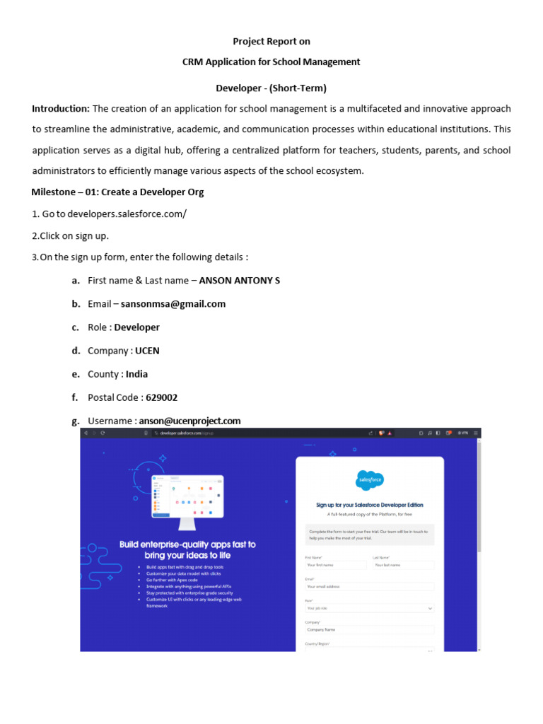 Project-Report (CRM Application For School Management) | PDF | Icon ...