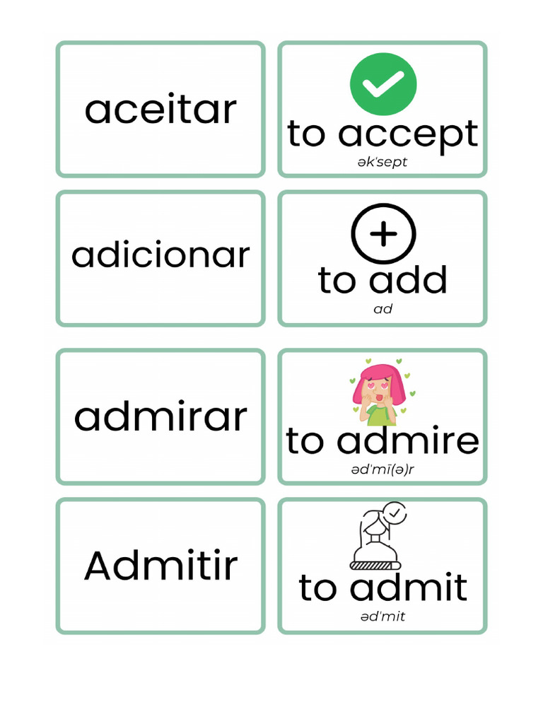 Flashcards Regular Verbs | PDF