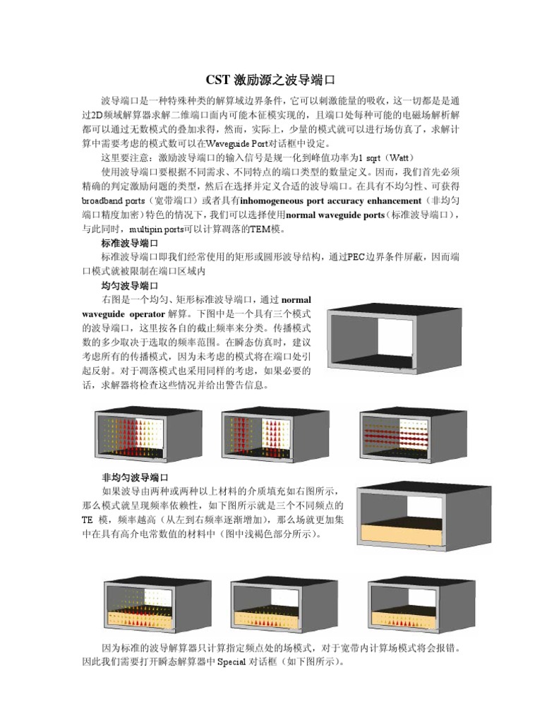 CST Wave Port | PDF