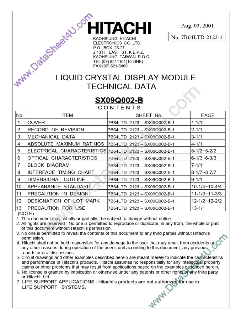 Hitachi Liquid Crystal Module | PDF | Compact Fluorescent Lamp | Power ...