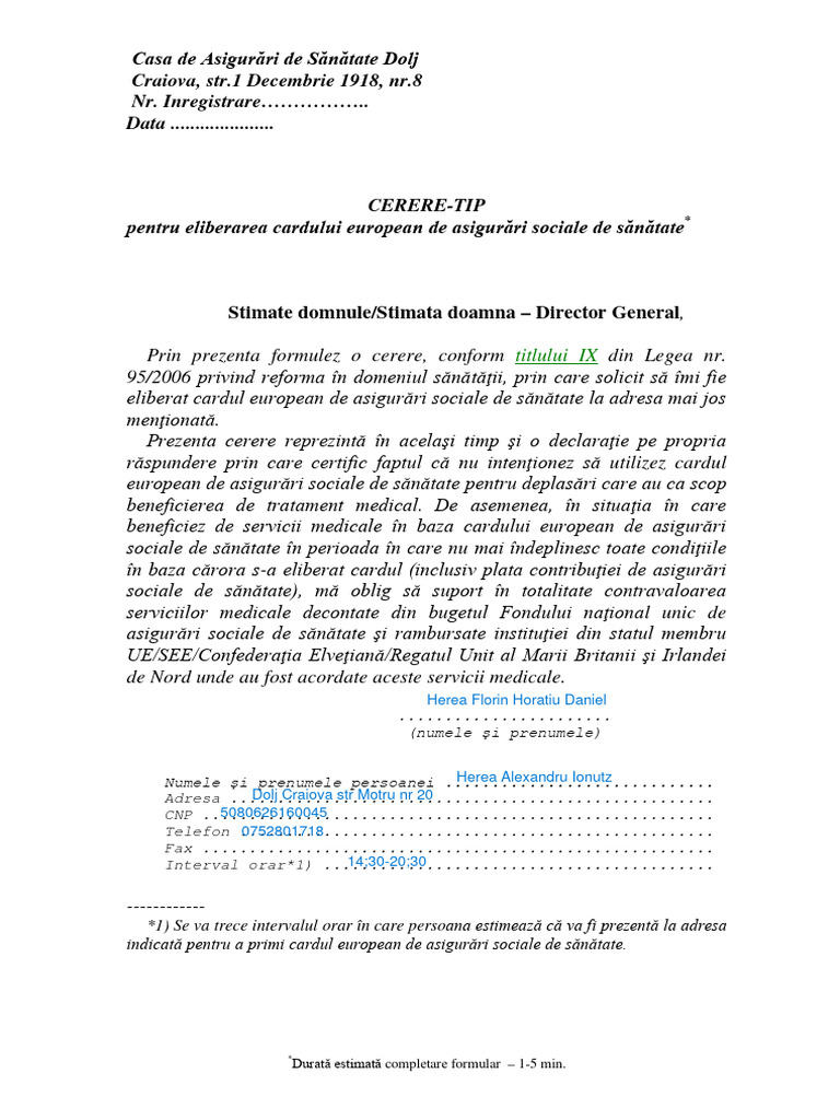 Cerere Card European 21.08.2023 | PDF