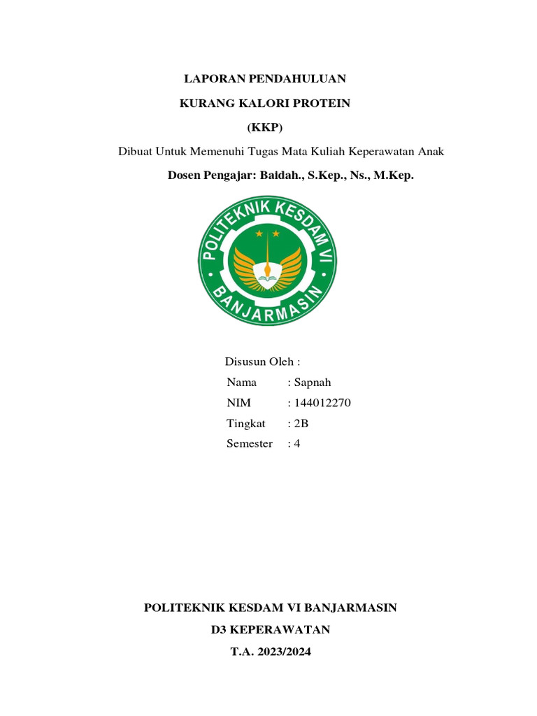 Laporan KKP untuk Mahasiswa Keperawatan | PDF