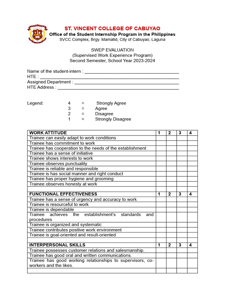 SWEP Evaluation 2024 | PDF | Behavioural Sciences | Cognition