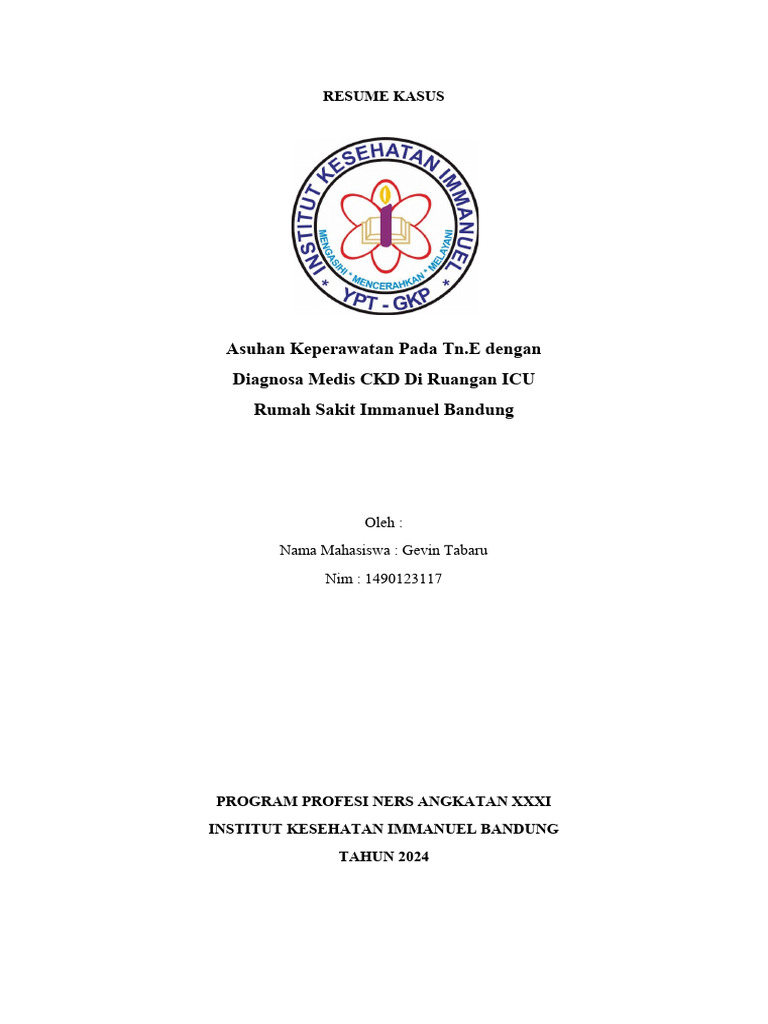 Laporan Kasus CKD Icu | PDF | Kesehatan Holistik