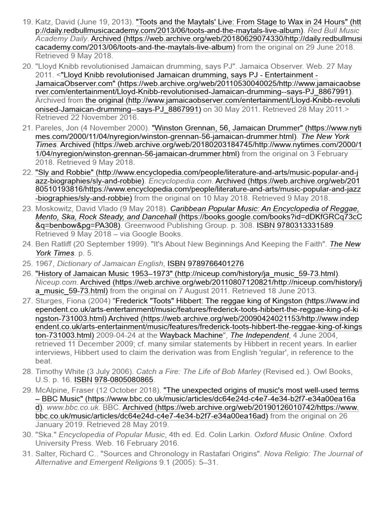 Reggae - Wikipedia 3 | PDF | Reggae | English Language Music