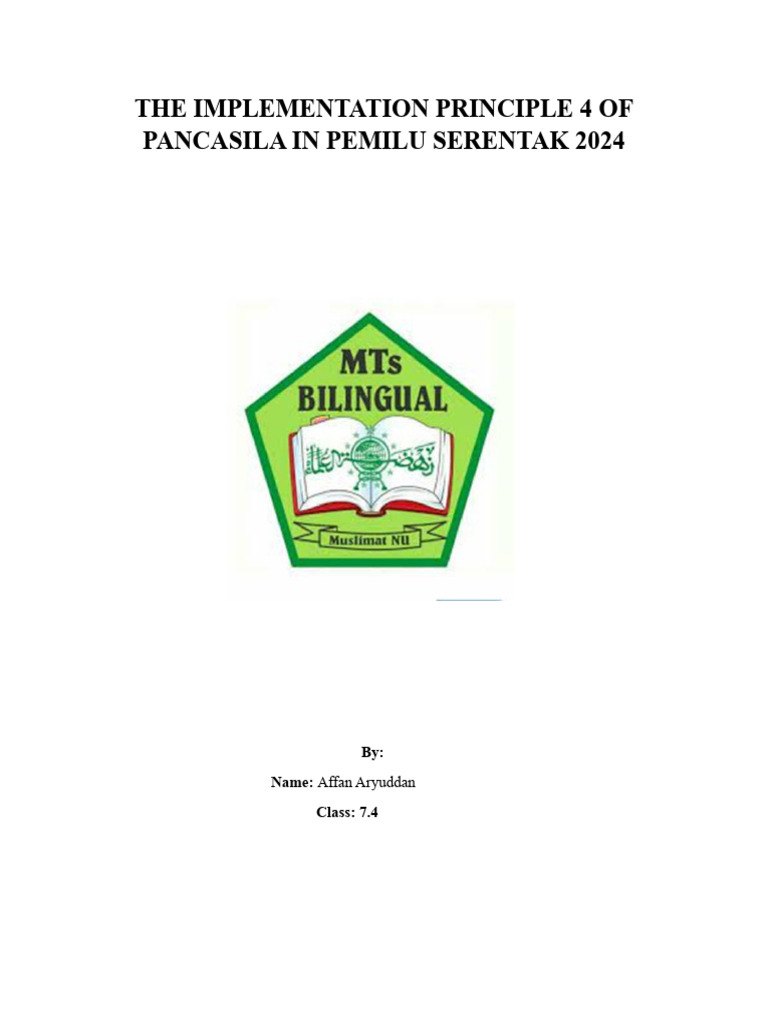 Implementasi Sila 4 Pancasila di Pemilu 2024 | PDF