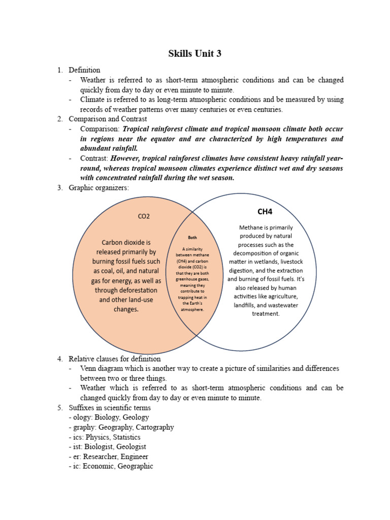 Skills Unit 3 | PDF | Greenhouse Gas | Carbon Dioxide