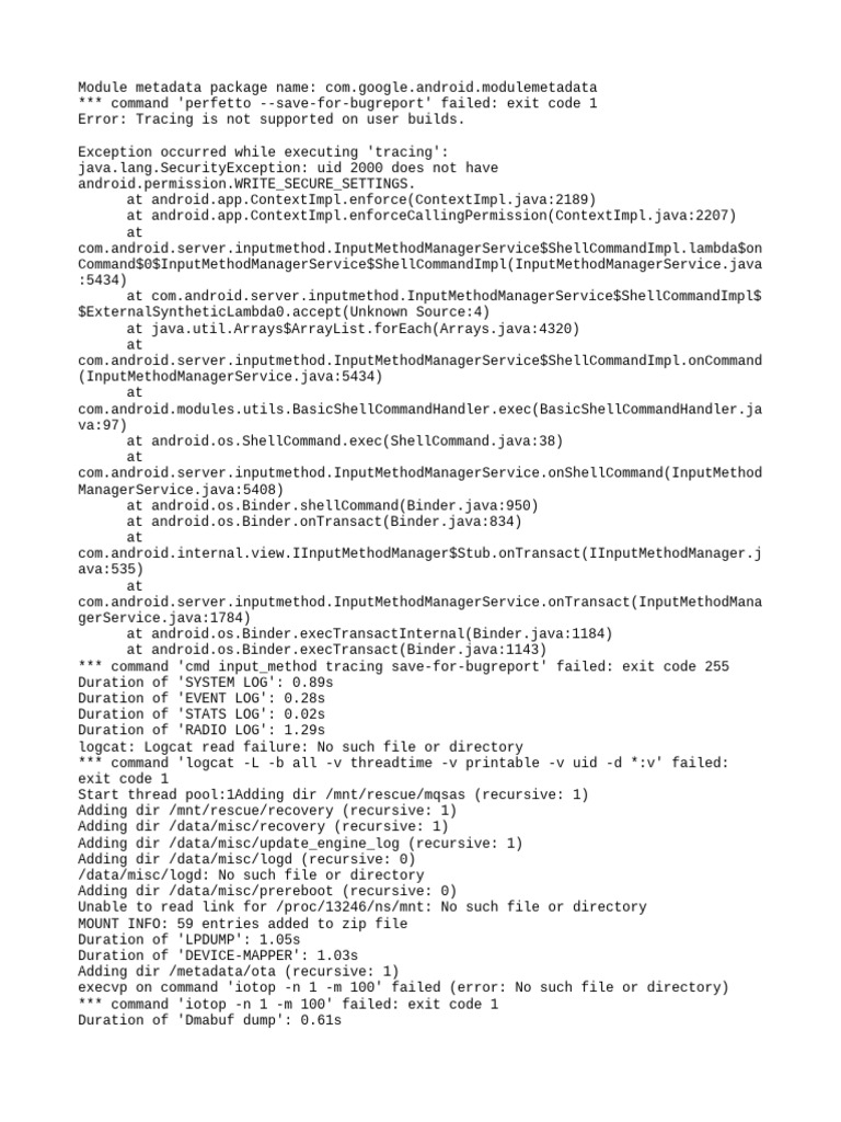 dumpstate_log | Download Free PDF | Java (Programming Language) | Computing Platforms