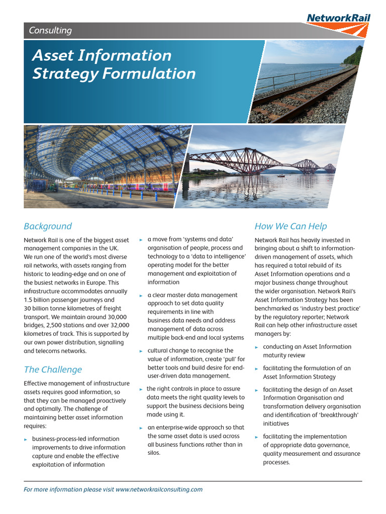 Rail Asset Information Strategy Guide | PDF | Information | Rail Transport