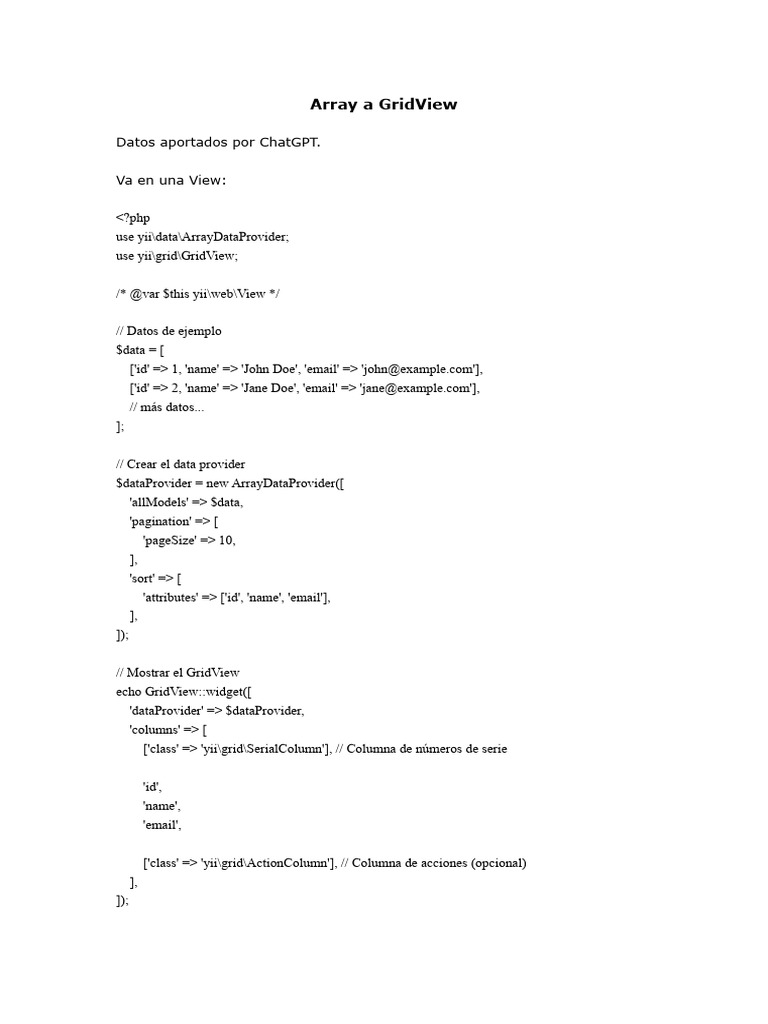 Guias Rapidas - Array a Gridview | PDF | World Wide Web | Internet & Web Guias Rapidas - Array a Gridview | PDF | World Wide Web | Internet & Web