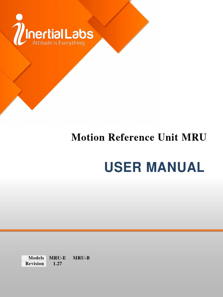 MRU GUI Manual Rev-1.27 Nov 2021 | PDF | Inertial Navigation System ...