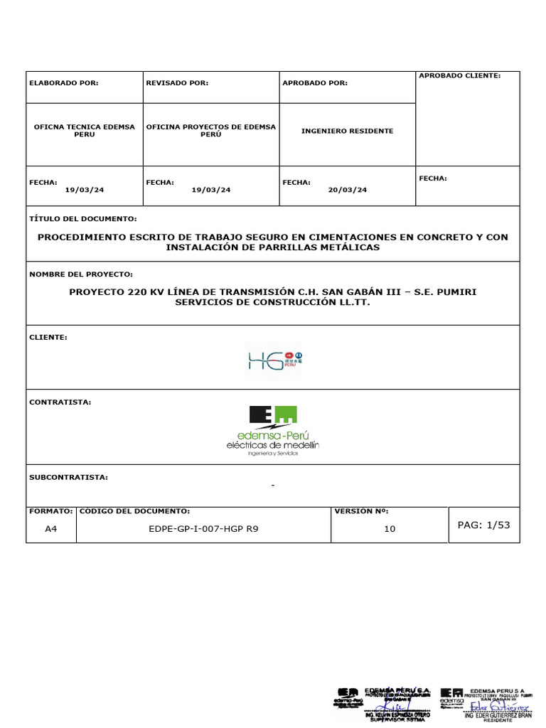 Edpe-Gp-I-007-Hgp R9 Cimentaciones en Concreto y en Parrilla Metálica | PDF | Hormigón