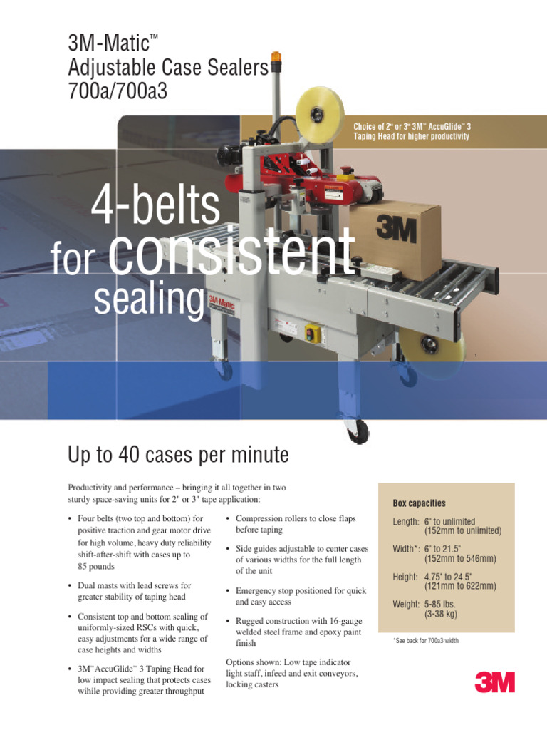 3m Matic Case Sealers 700a 700a3 High Speed Flyer | PDF | Legal ...