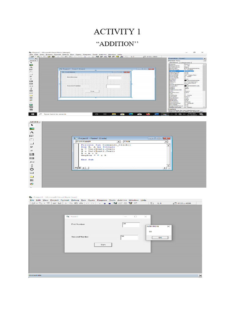 Activity 1.addition | PDF