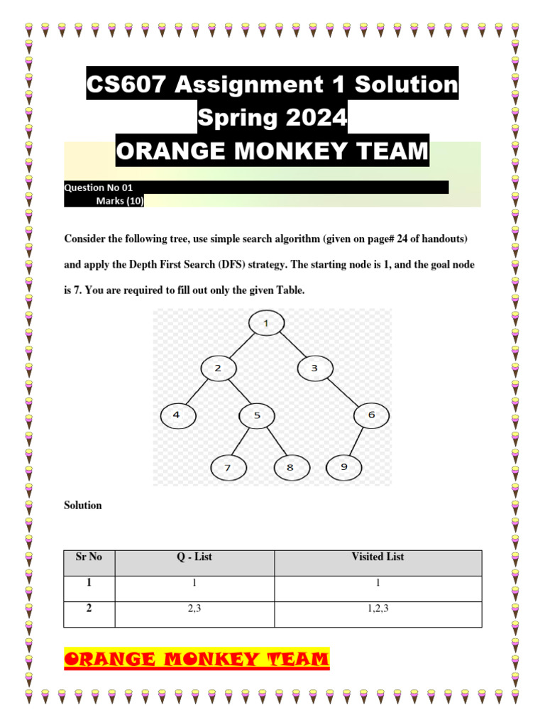 CS607 Assignment 1 Solution SPring 2024 | PDF