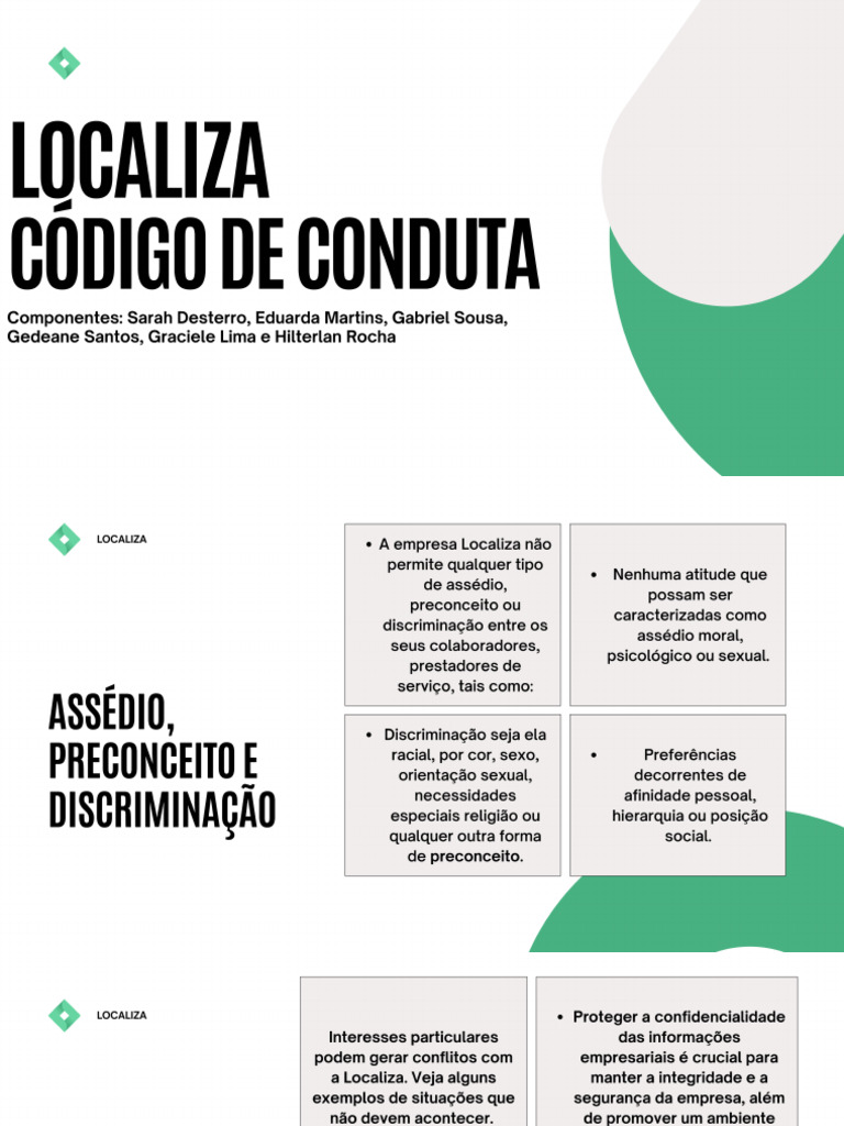LOCALIZA Código de Conduta | PDF