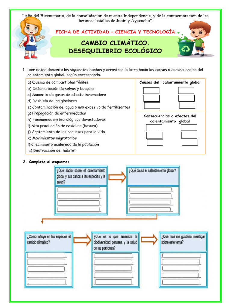 Actividades sobre Calentamiento Global | PDF | Gases de efecto ...