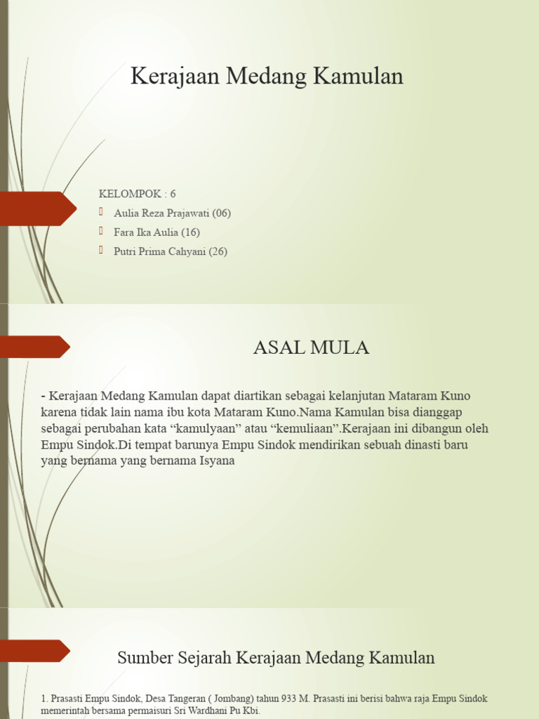 Sumber Sejarah Kerajaan Medang Kamulan | PDF