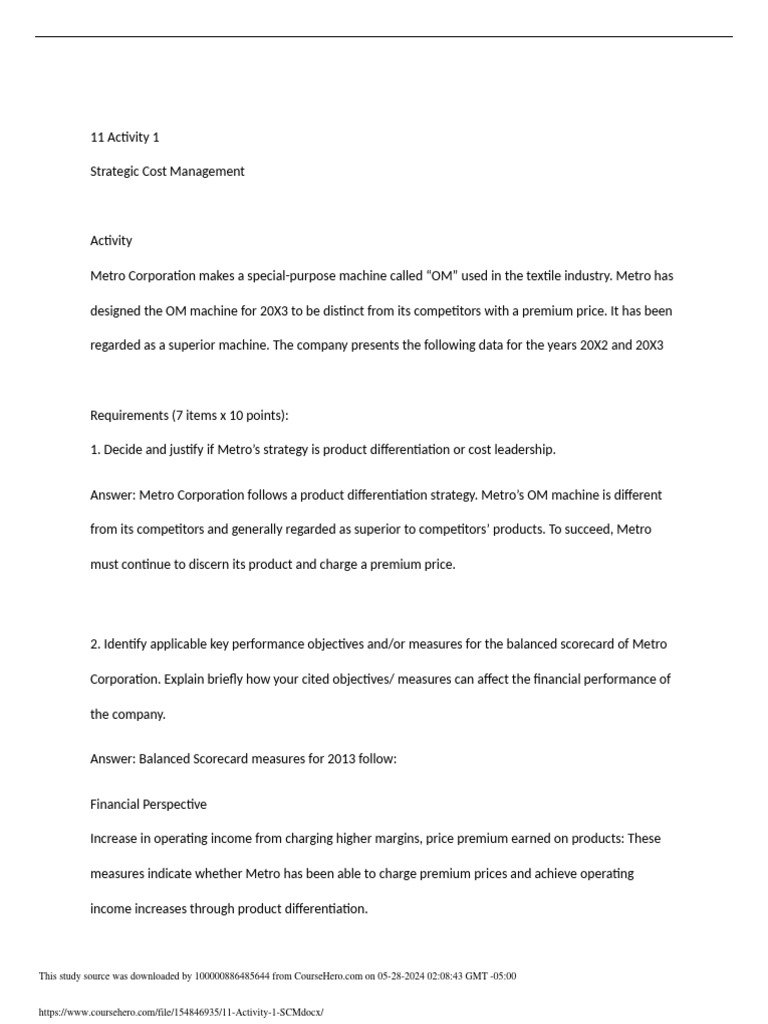 11 Activity 1 SCM | PDF | Revenue | Income